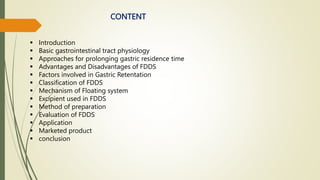 Floating Drug Delivery System A New Tool | PPTX