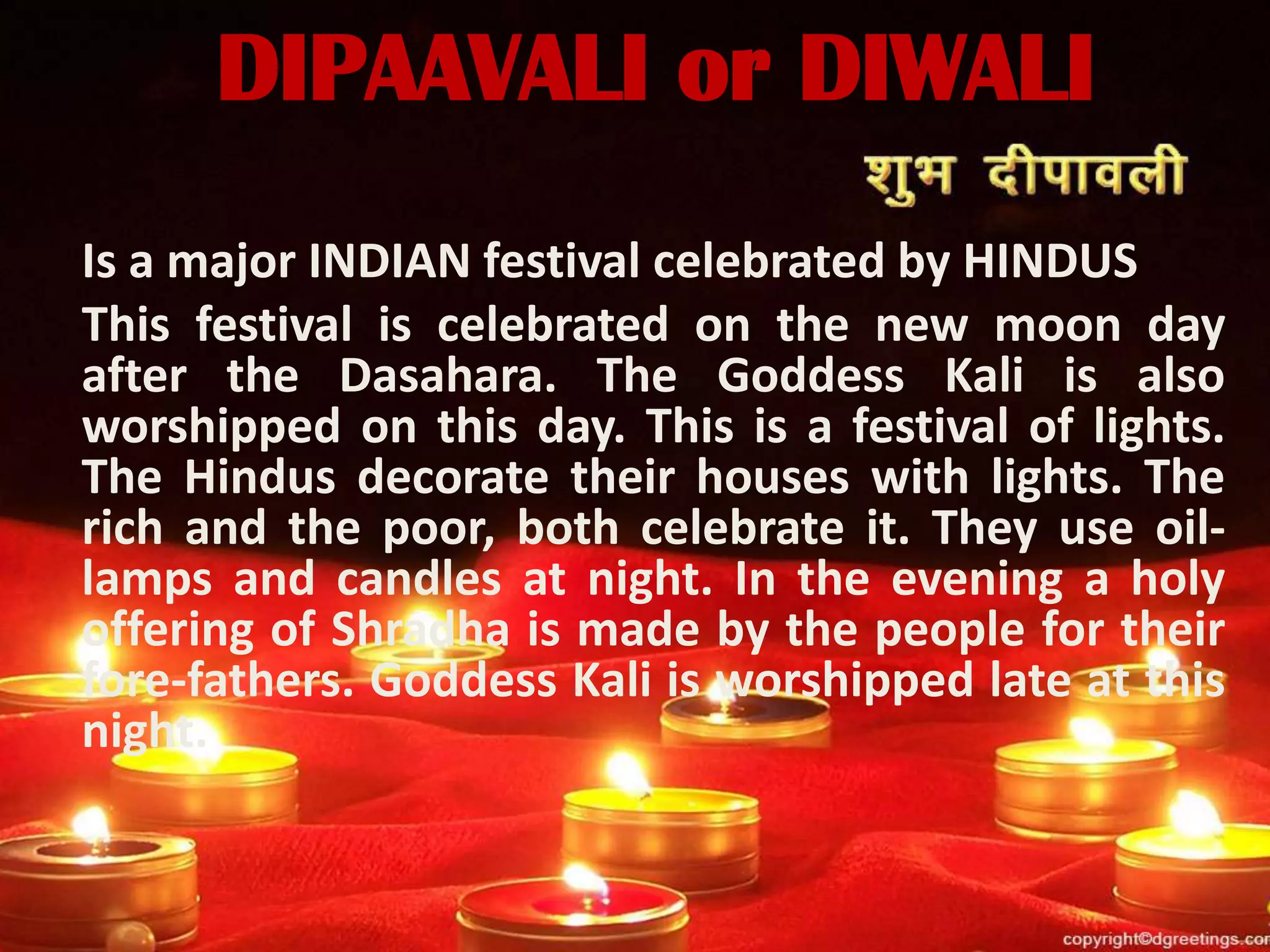 diwali presentation in diwali | PPSX