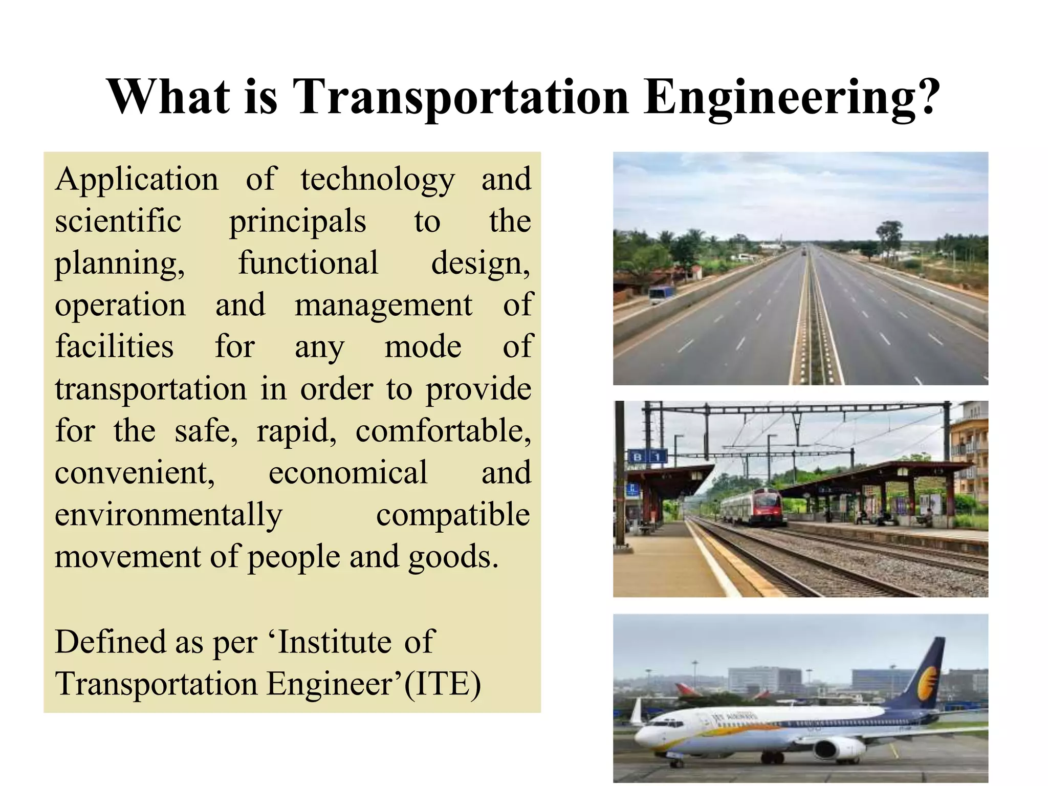 Principles of transportation engineering | PPTX
