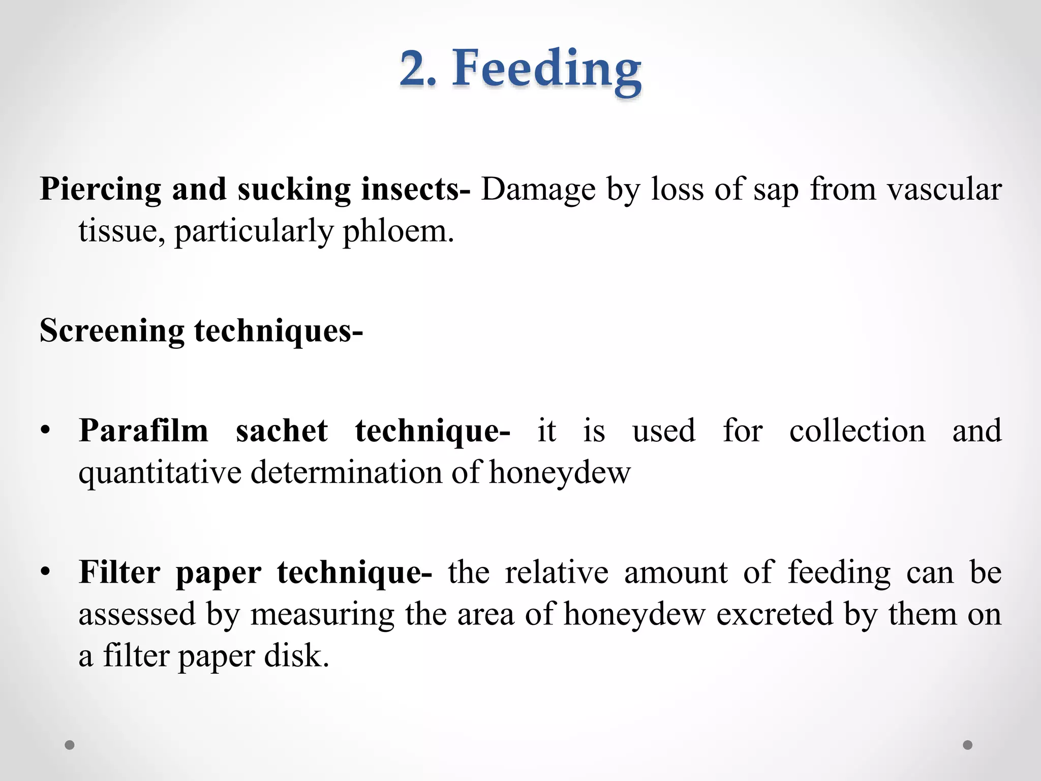 Screening Techniques for Different Insect Pests in Crop Plants | PPTX