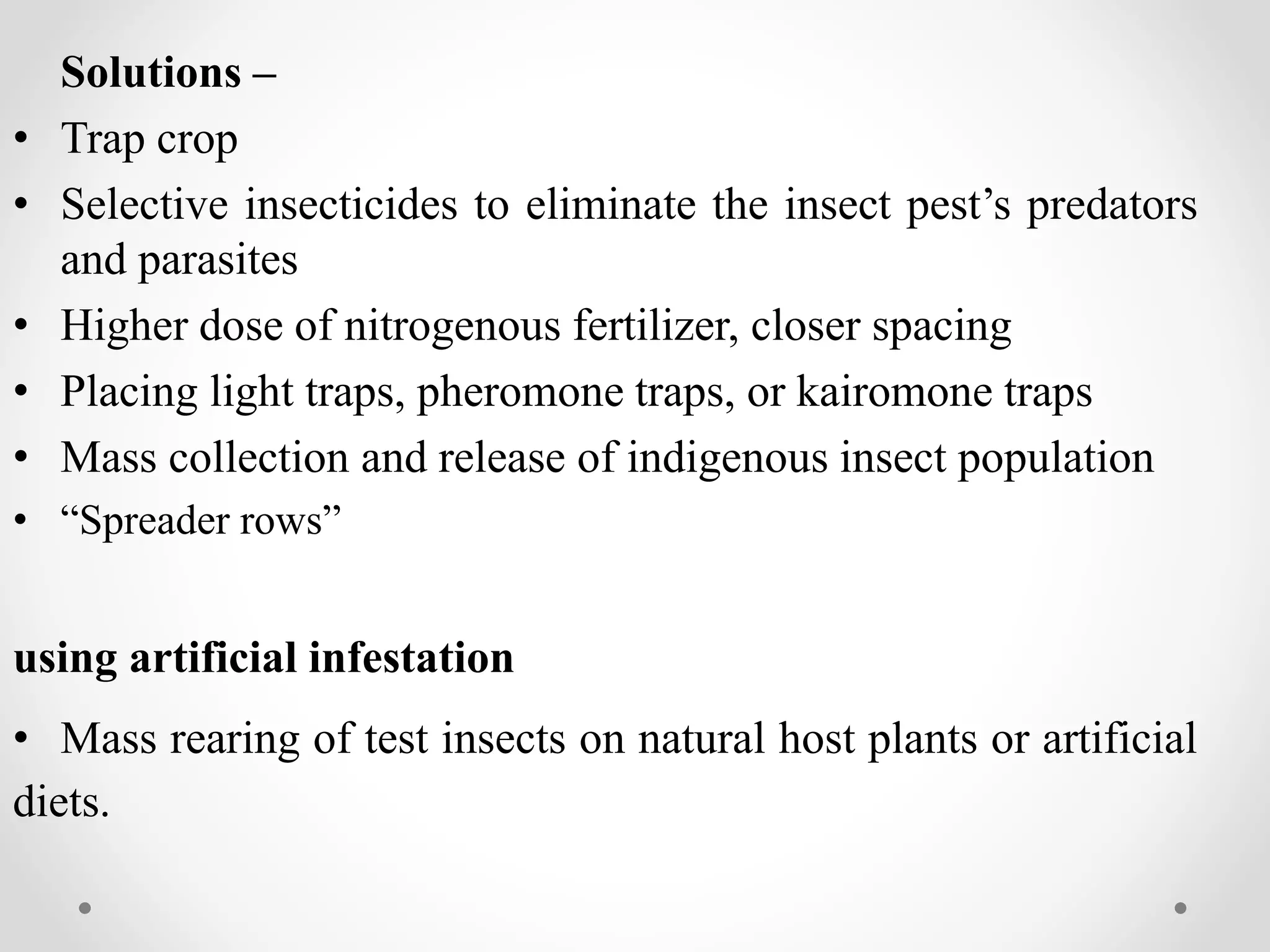 Screening Techniques for Different Insect Pests in Crop Plants | PPTX