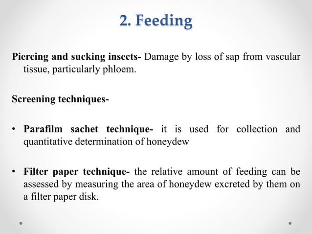 Screening Techniques for Different Insect Pests in Crop Plants | PPTX ...