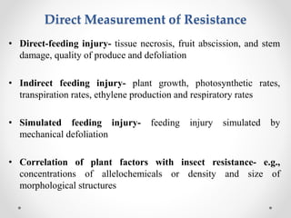 Screening Techniques for Different Insect Pests in Crop Plants | PPTX