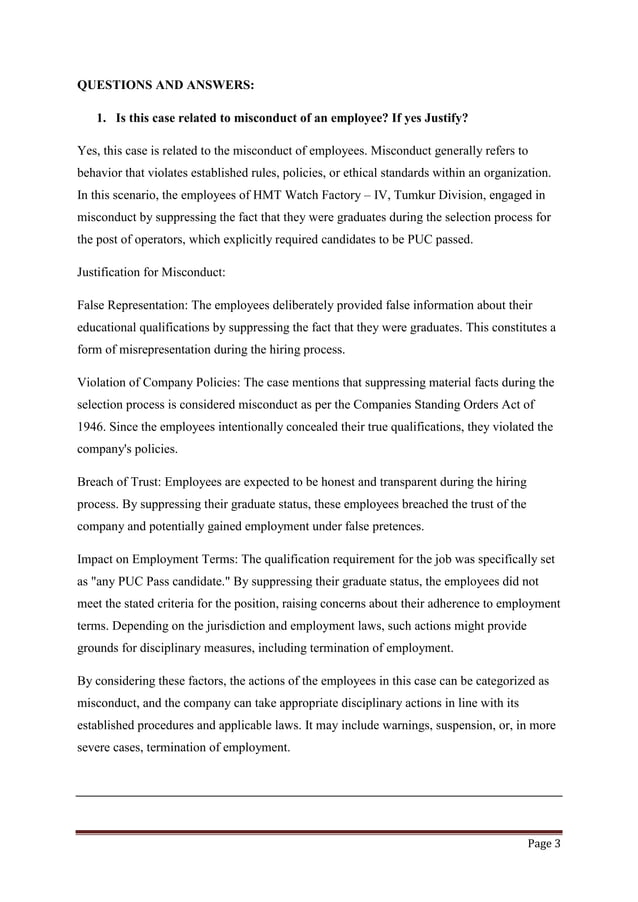 shwetha case hmt.docx human resouce management | PDF