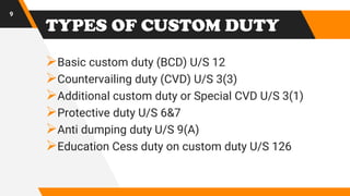 Custom duty | PPTX | Personal Taxes | Personal Finance