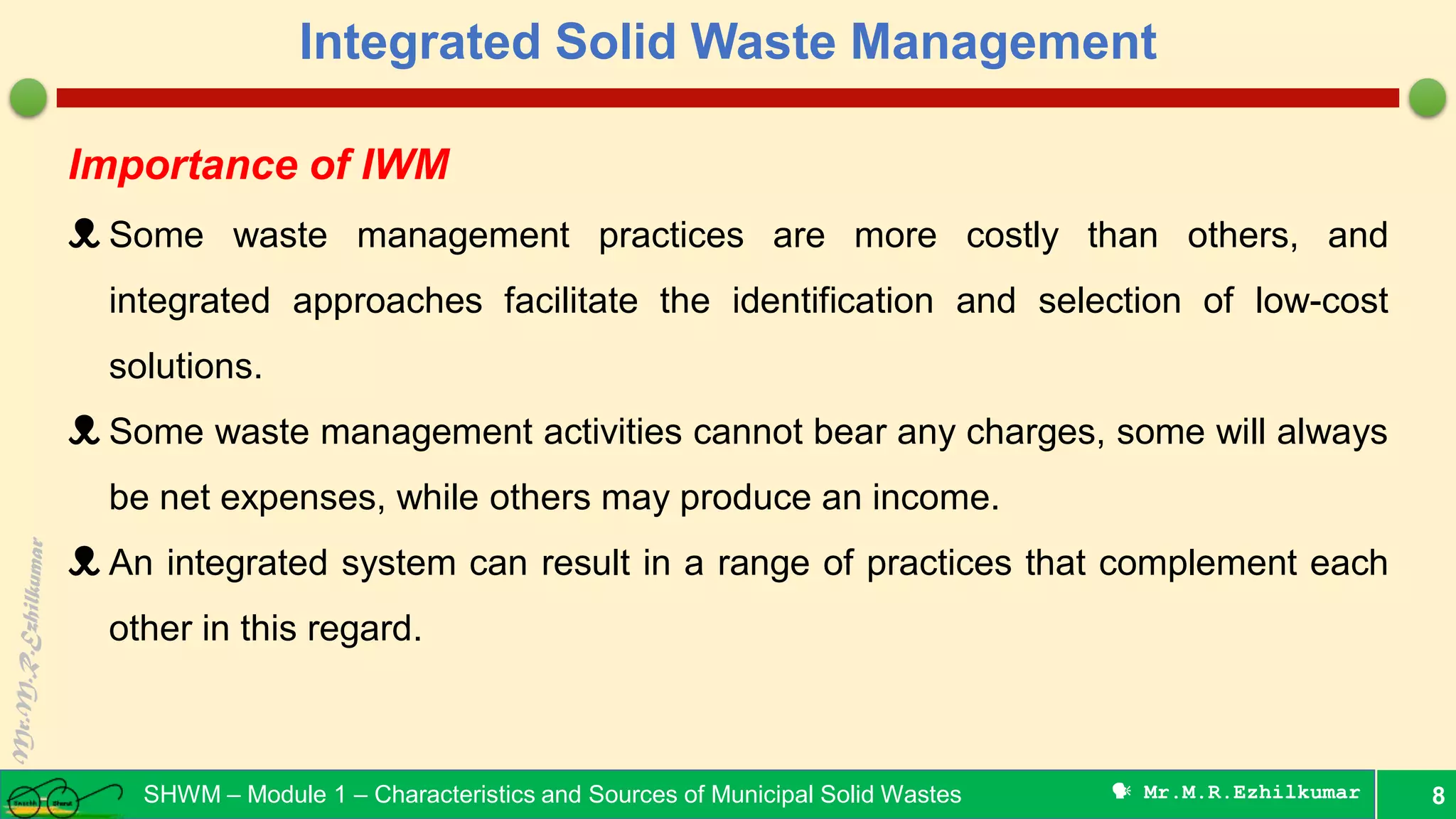 Integrated WM - Municipal Solid Wastes | PDF