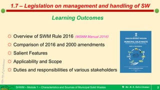 Legislation on management and handling of SW - Municipal Solid Wastes | PDF
