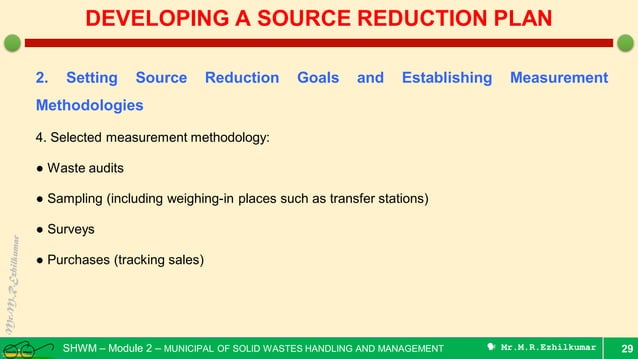 Source reduction of wastes - Municipal Solid Wastes | PPT