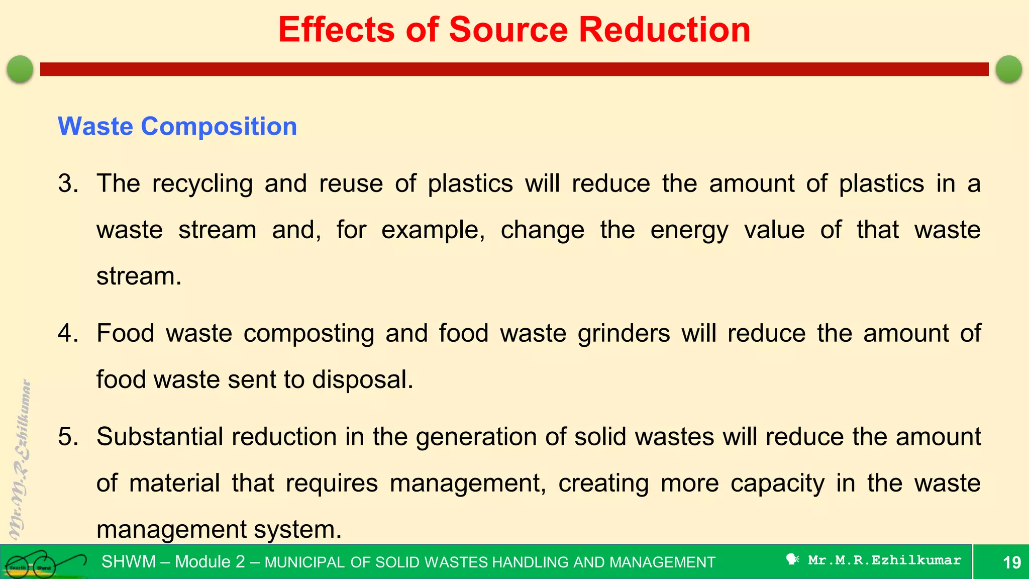Waste minimization - Municipal Solid Wastes | PPT