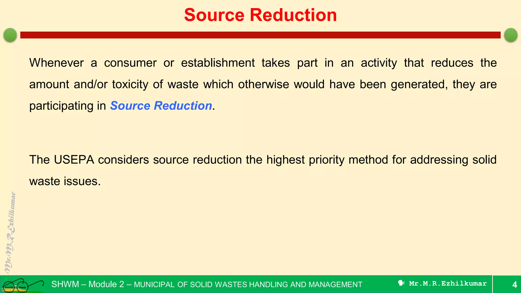 Waste minimization - Municipal Solid Wastes | PPT
