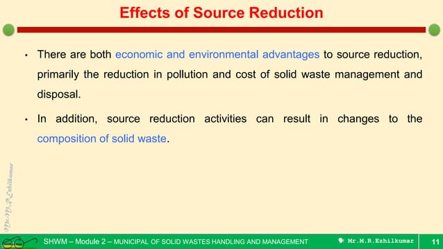 Waste minimization - Municipal Solid Wastes | PPT