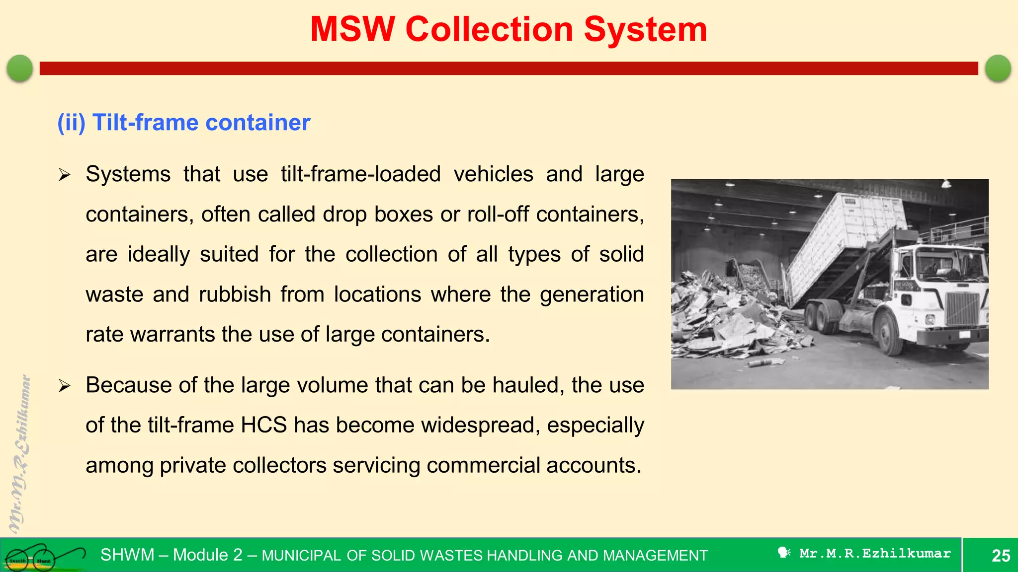 Types of Collection system & its Analysis - Municipal Solid Wastes | PDF