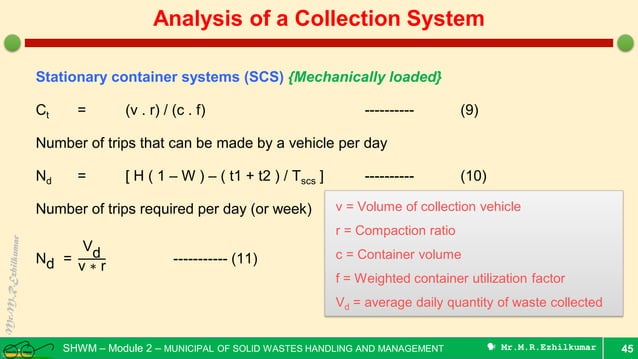 Types of Collection system & its Analysis - Municipal Solid Wastes | PDF