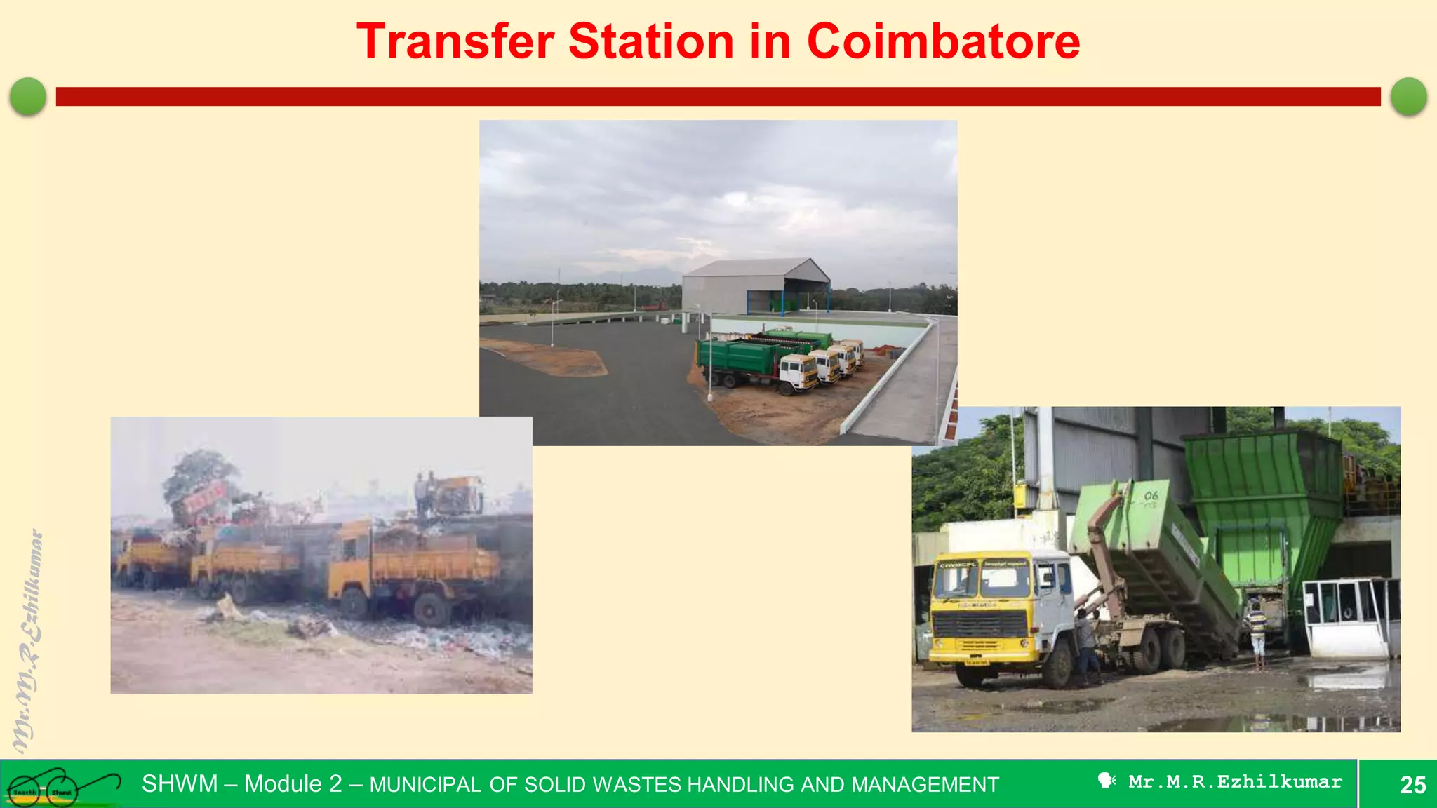 Types of transfer stations - Municipal Solid Wastes | PDF