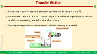 Types of transfer stations - Municipal Solid Wastes | PDF