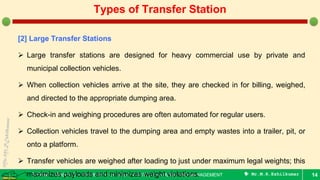 Types of transfer stations - Municipal Solid Wastes | PDF