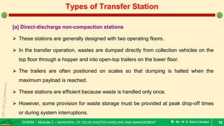 Types of transfer stations - Municipal Solid Wastes | PDF