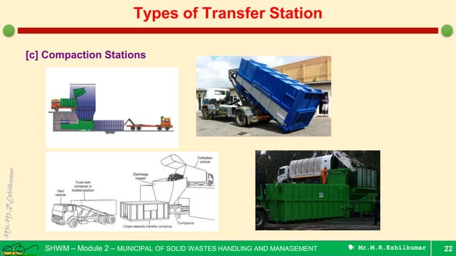 Types of transfer stations - Municipal Solid Wastes | PPT