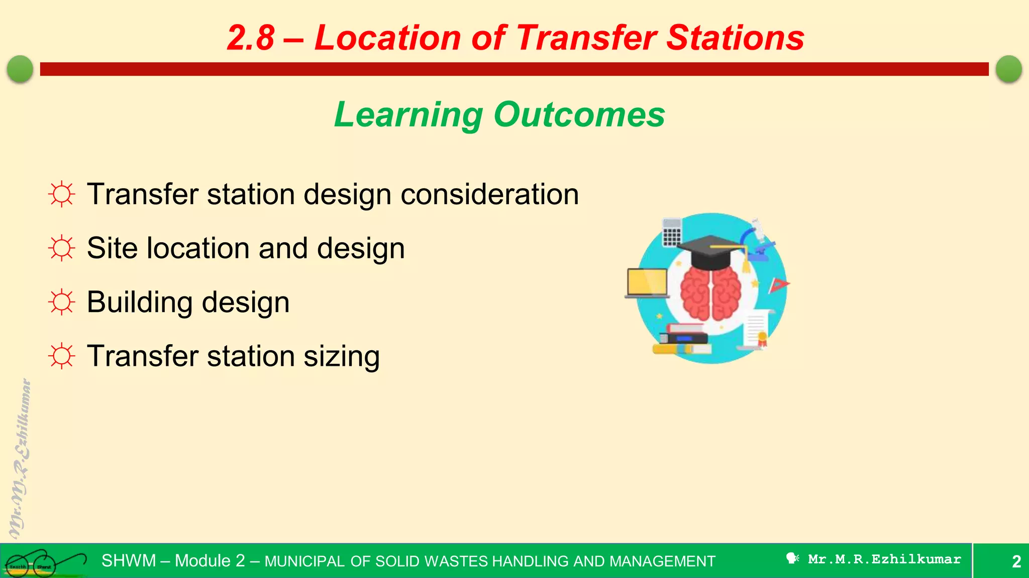 Location of transfer station - Municipal Solid Wastes | PDF