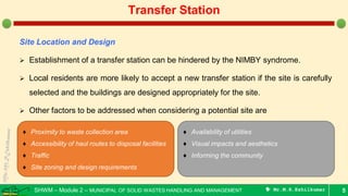 Location of transfer station - Municipal Solid Wastes | PDF