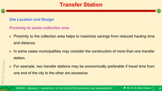 Location of transfer station - Municipal Solid Wastes | PDF