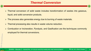 Fundamentals of thermal processing - Municipal Solid Wastes | PDF
