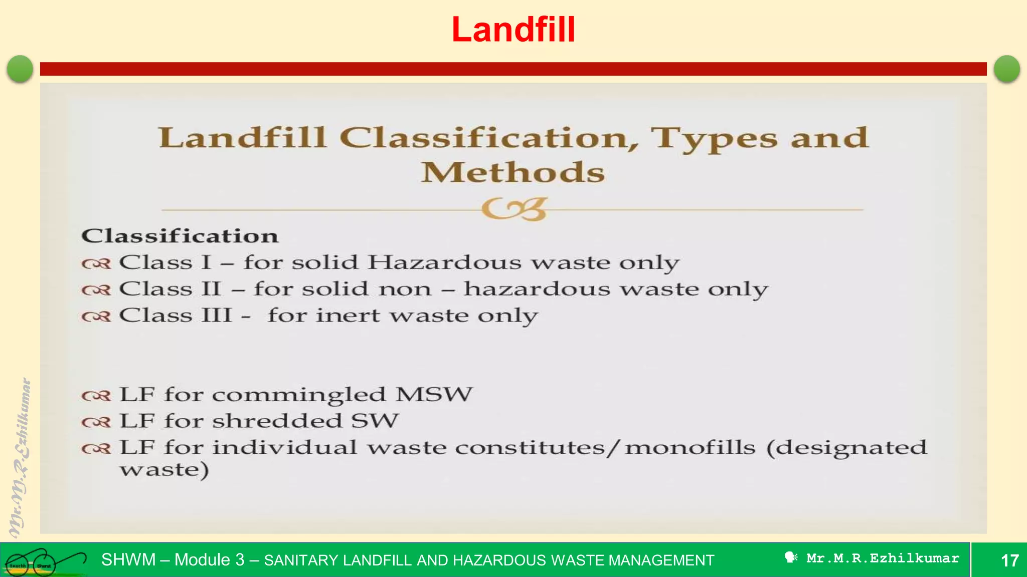 Landfill classification | PDF