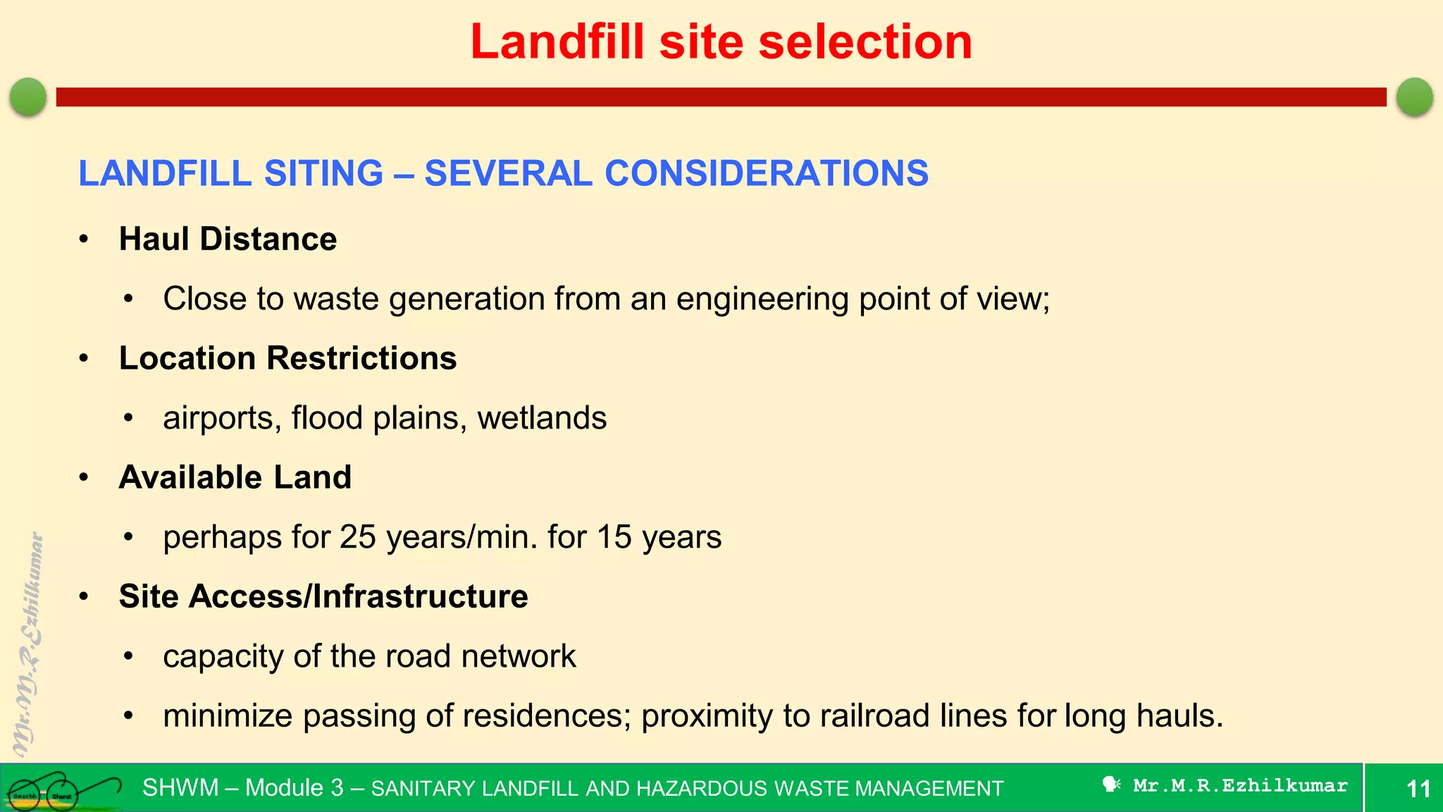 Landfill Site selection | PDF