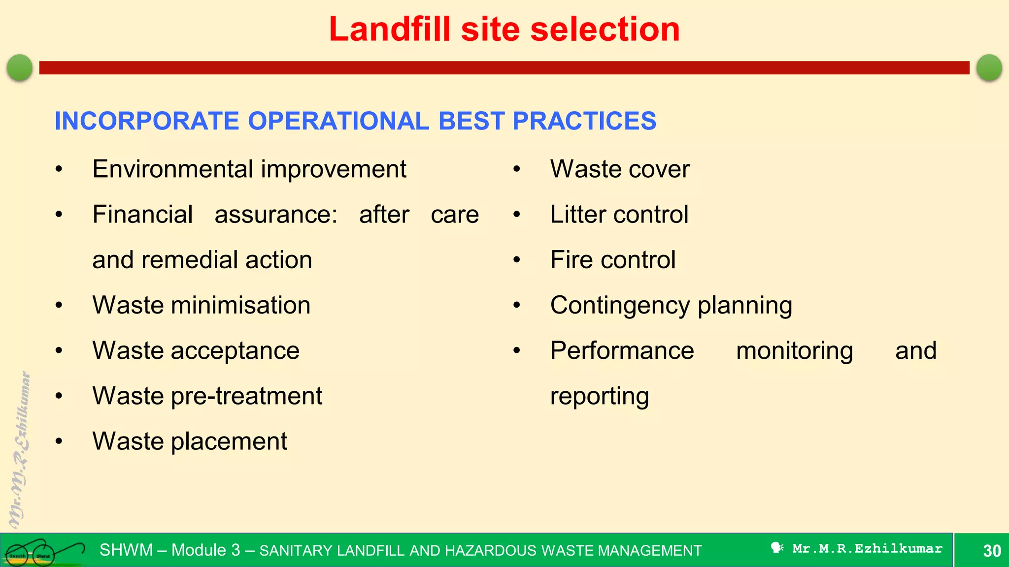 Landfill Site selection | PDF