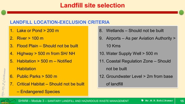 Landfill Site selection | PDF
