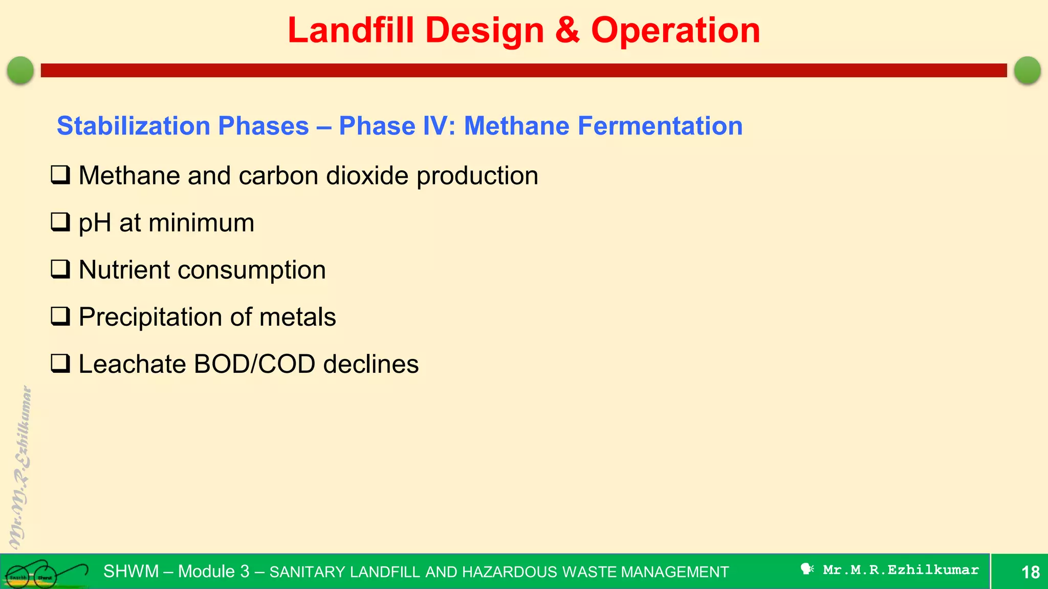 Preliminary design and operation of sanitary landfill | PDF