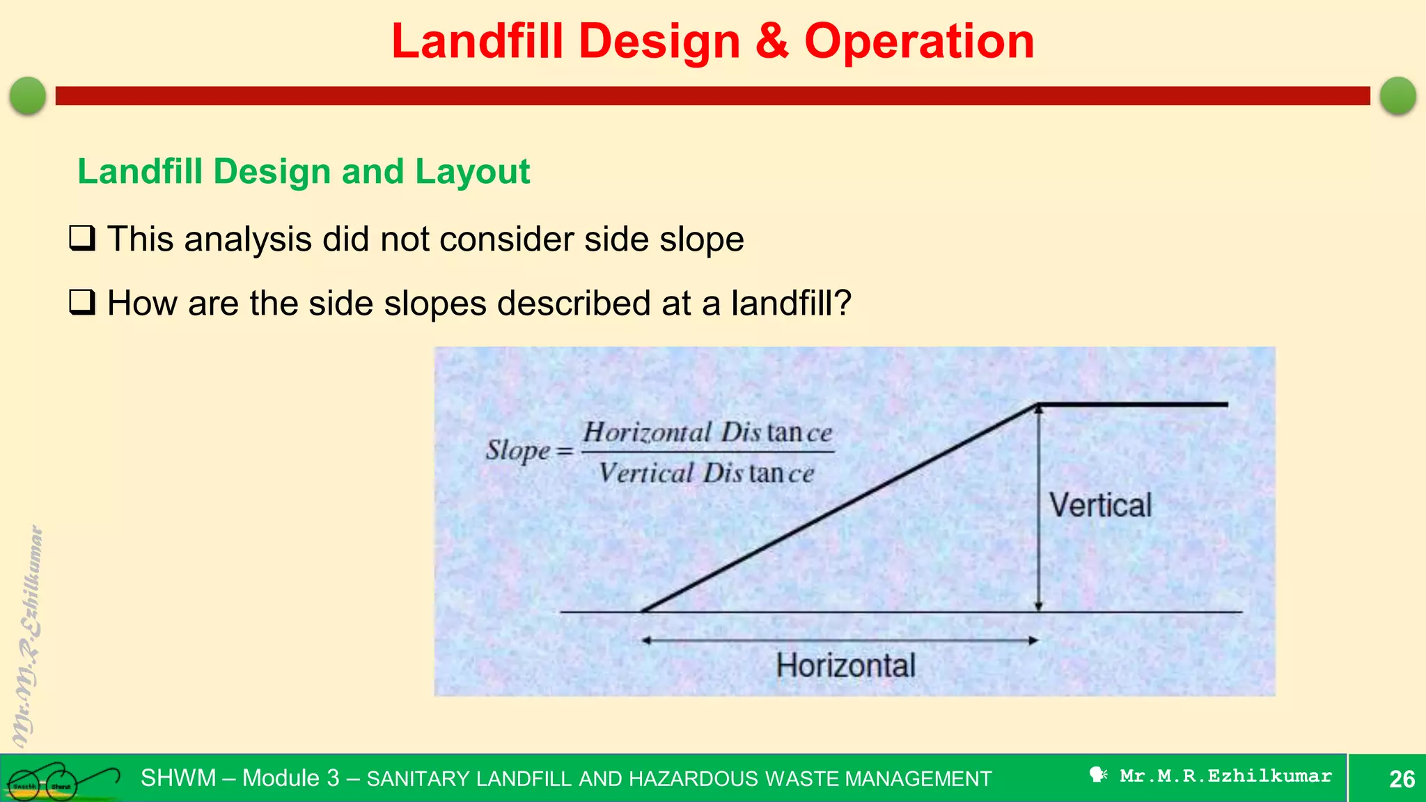Preliminary design and operation of sanitary landfill | PDF