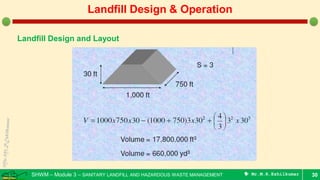 Preliminary design and operation of sanitary landfill | PDF
