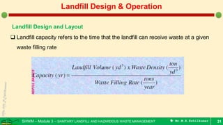 Preliminary design and operation of sanitary landfill | PDF