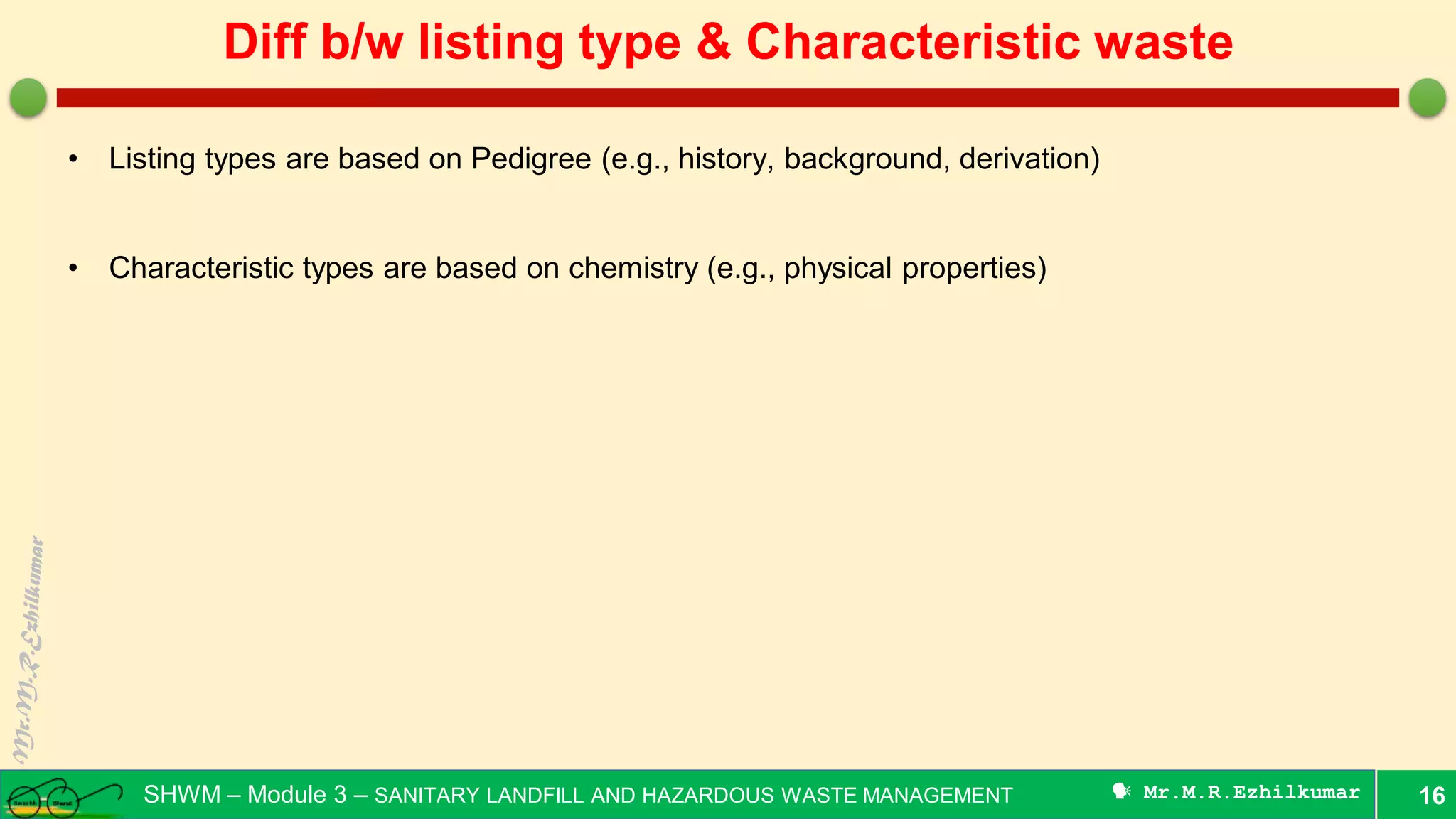 Hazardous wastes - types & sources | PDF