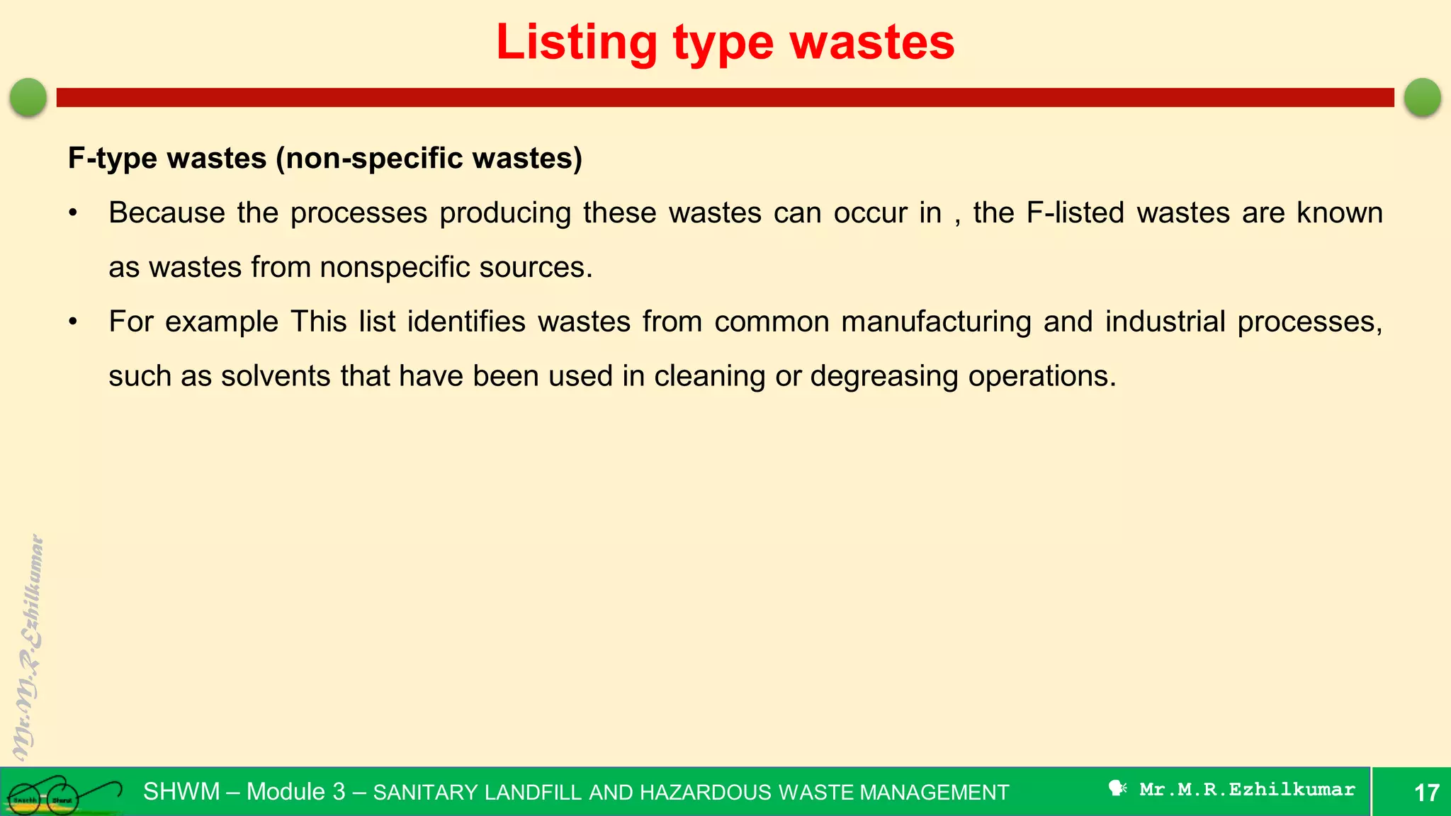 Hazardous wastes - types & sources | PDF