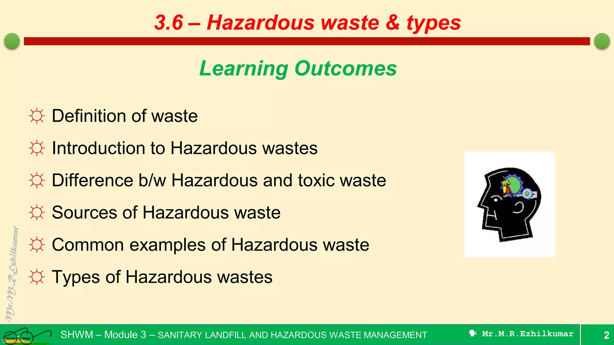 Hazardous wastes - types & sources | PDF