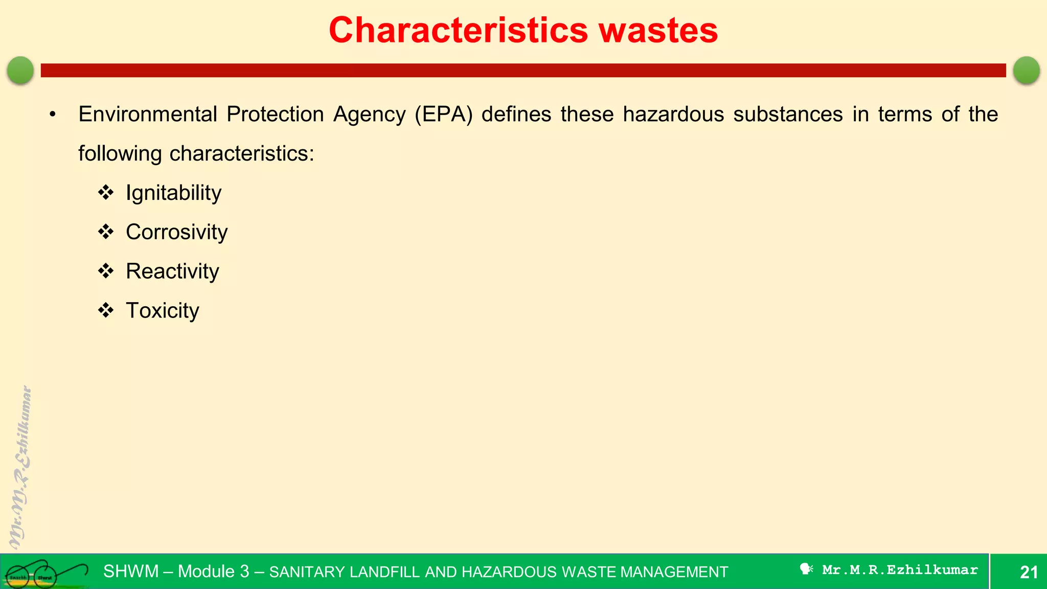 Hazardous wastes - types & sources | PDF