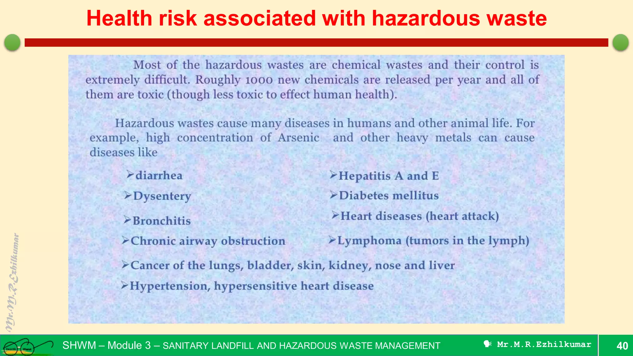 Hazardous wastes - types & sources | PDF