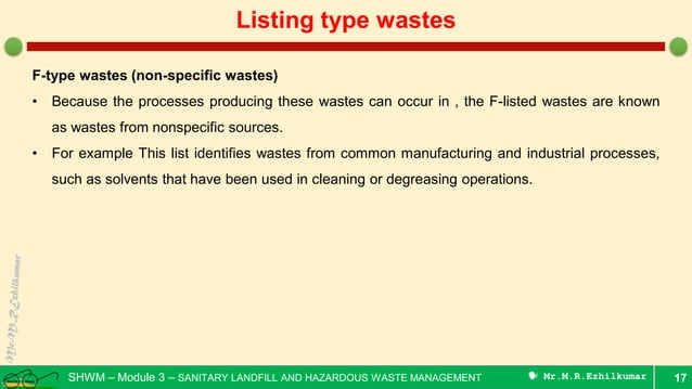 Hazardous wastes - types & sources | PDF | Environmental Services ...