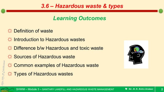 Hazardous wastes - types & sources | PDF | Environmental Services ...