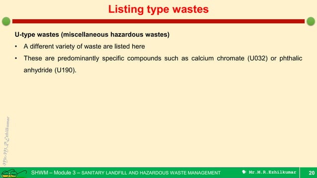 Hazardous wastes - types & sources | PDF | Environmental Services ...