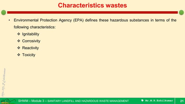 Hazardous wastes - types & sources | PDF | Environmental Services ...