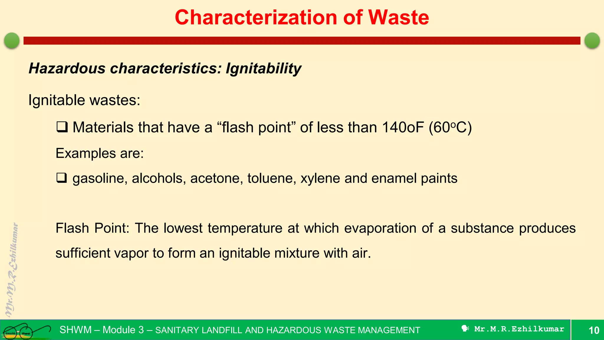 Hazardous wastes - Characterisation & TCLP | PDF