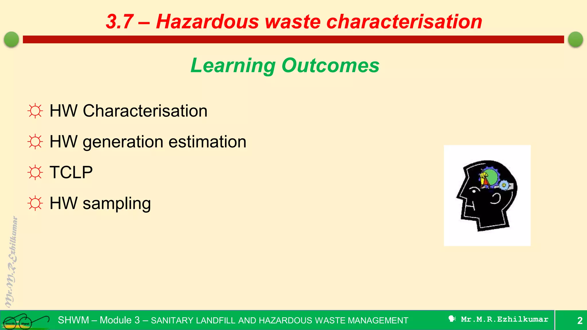 Hazardous wastes - Characterisation & TCLP | PDF
