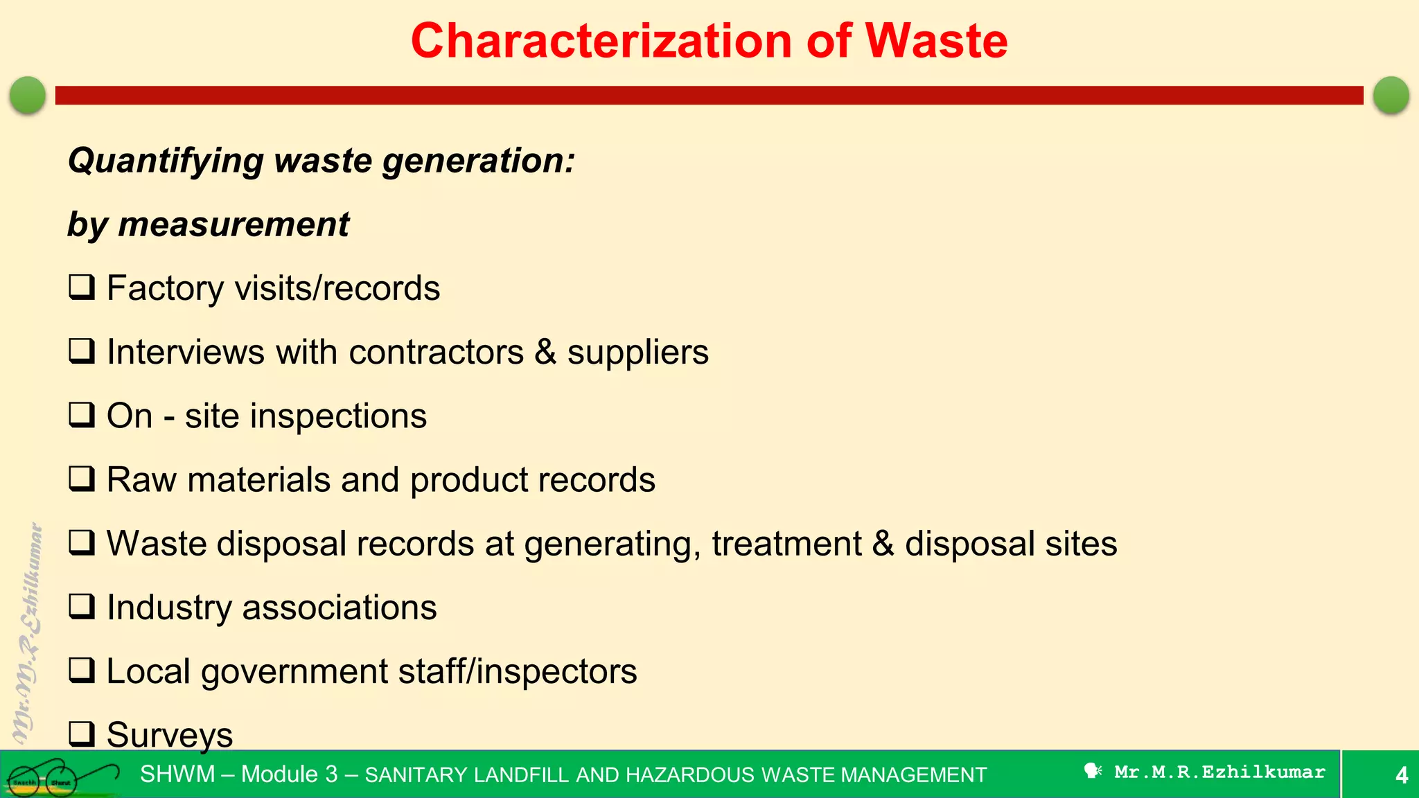 Hazardous wastes - Characterisation & TCLP | PDF