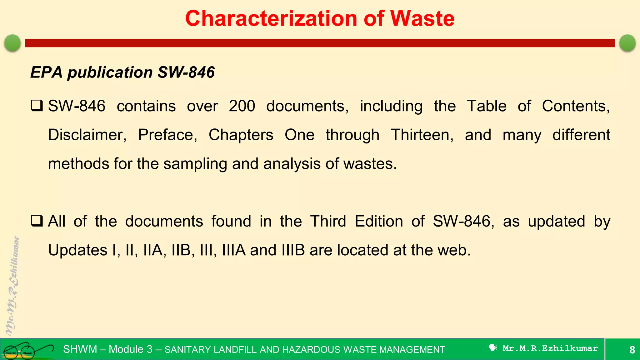 Hazardous wastes - Characterisation & TCLP | PDF
