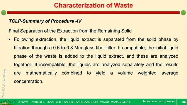 Hazardous wastes - Characterisation & TCLP | PDF | Chemistry | Science