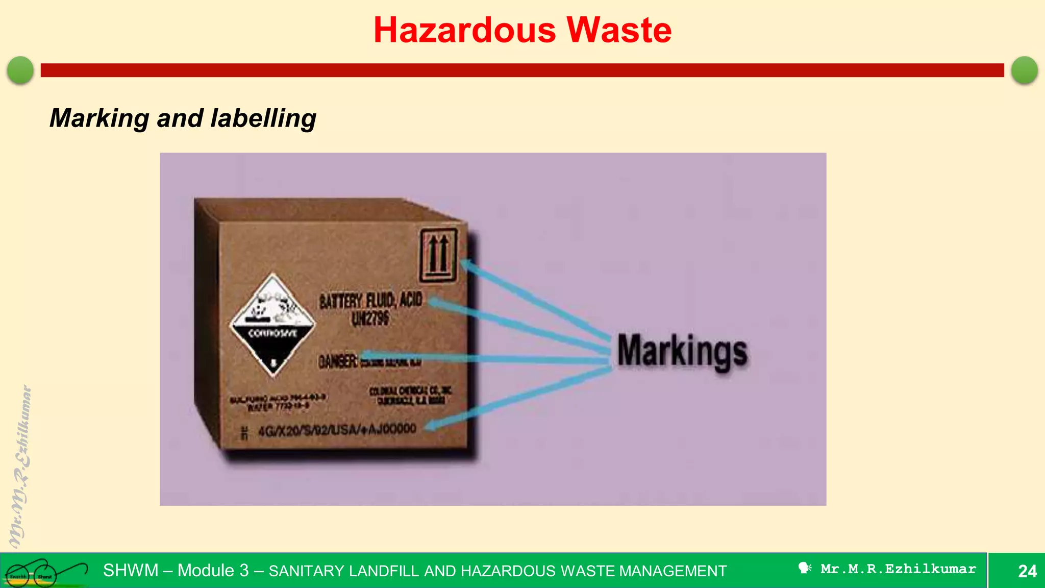 Storage, labeling and handling of HW | PDF