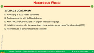 Storage, labeling and handling of HW | PDF